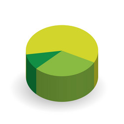 Green pie chart design element Royalty Free Vector Image