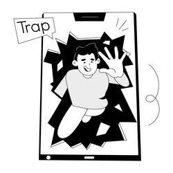 Phone trap Royalty Free Vector Image - VectorStock