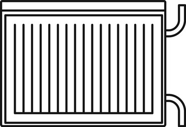 Hot house radiator icon outline style Royalty Free Vector