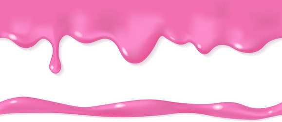 Pink strawberry donut icing glaze with candy melt Vector Image