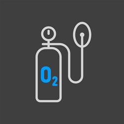Medical oxygen cylinder icon sign Royalty Free Vector Image