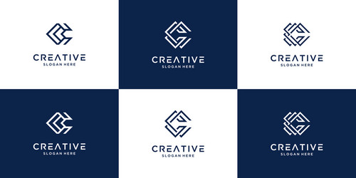 Letter c logo design inspiration Royalty Free Vector Image