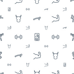 Strong icons pattern seamless white background Vector Image