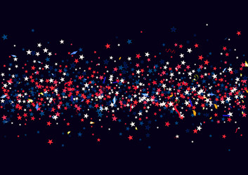 Abstract background with flying red blue silver Vector Image