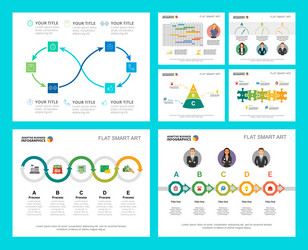 Colorful workflow or strategy concept infographic Vector Image