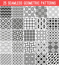 100 universal different seamless patterns Vector Image