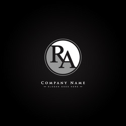 Initial letter ra logo - simple business Vector Image