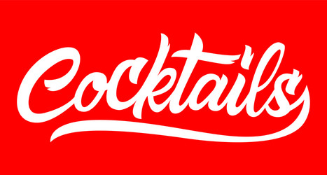 Cocktail menu title Royalty Free Vector Image - VectorStock