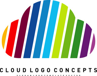 Colorful cloud logo design concept paint Vector Image