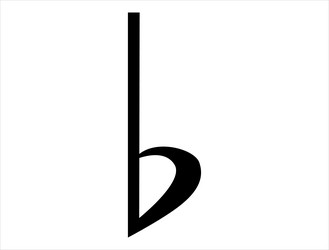 Quaver note silhouette art Royalty Free Vector Image