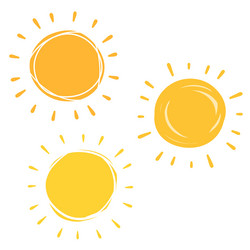 Yellow Simple Sun with Rays Vector Images (over 1,600)