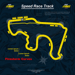 Blue and yellow race track wallpaper Royalty Free Vector