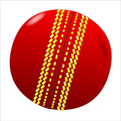 Red cricket ball Royalty Free Vector Image - VectorStock