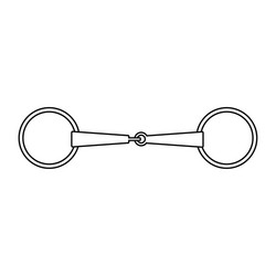 Flat horse equestrian bit silhouette Royalty Free Vector