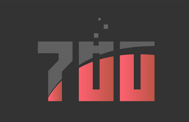 Gold number 700 logo icon design Royalty Free Vector Image