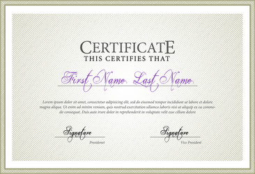 Chess achievement certificate with complet set Vector Image