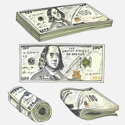 Banknotes currency cartoon Royalty Free Vector Image