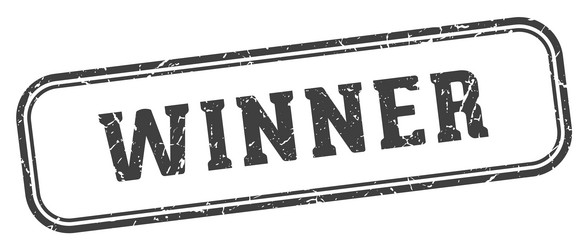 Winner stamp winner rectangular stamp on white Vector Image