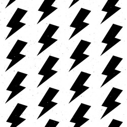 Black lightning bolts seamless pattern Royalty Free Vector
