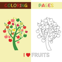 Fruit Tree Coloring Pages For Kids