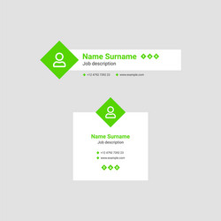 Corporate email signature design green colorful Vector Image