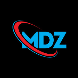 Mdz logo letter design Royalty Free Vector Image