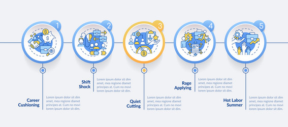 Colorful workplace trends layout with creative Vector Image