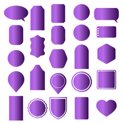 Set of violet stickers labels icons and banners Vector Image
