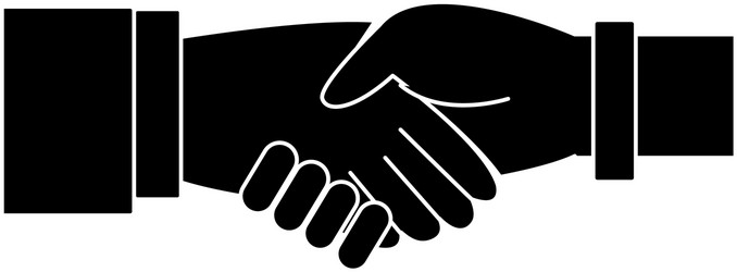 Business handshake symbol Royalty Free Vector Image
