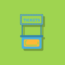 Carnival ticket booth in sticker style Royalty Free Vector