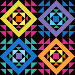 Seamless geometric blocks quilt pattern Royalty Free Vector