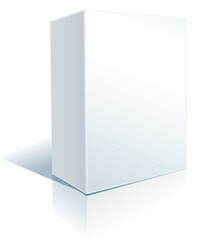 Blank white cube 3d box template Royalty Free Vector Image
