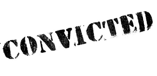 Convicted rubber stamp Royalty Free Vector Image