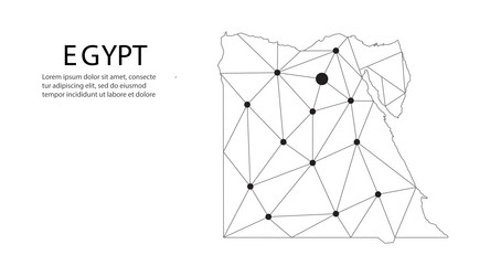 Egypt map image a global in form Royalty Free Vector Image