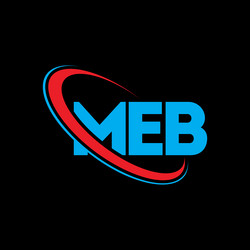 Meb logo letter design Royalty Free Vector Image