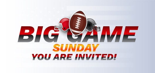 American football super sunday Royalty Free Vector Image