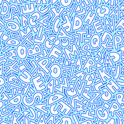 Pattern of random letters of the alphabet Vector Image