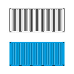 Red large metal cargo container Royalty Free Vector Image