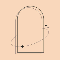 Arc arch frame arc frame stylized stars Royalty Free Vector