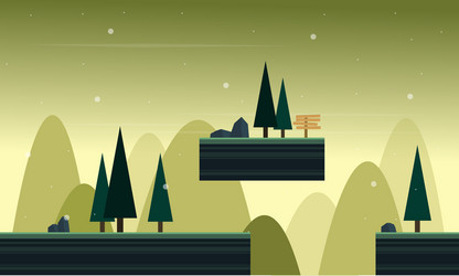 Art scenery cartoon style game background Vector Image