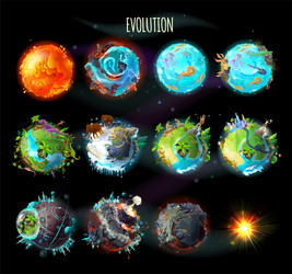 Evolution of earth concept Royalty Free Vector Image