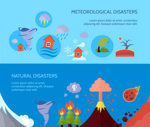 Geological natural disasters or geology hazards Vector Image