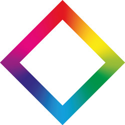 Colorful rainbow gradient square frame Royalty Free Vector
