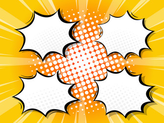 In the style of a comic explosion the atomic bomb Vector Image