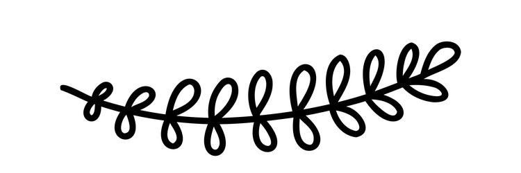 Floral text dividers tree branches with leaves Vector Image