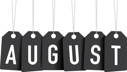 Red august tag Royalty Free Vector Image - VectorStock