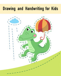 Drawing and handwriting for children educational Vector Image