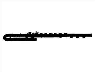 Flute drawing engraving ink line art Royalty Free Vector
