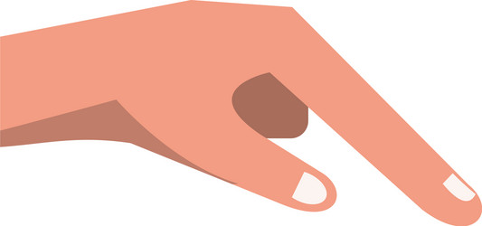 Hand touching something cartoon isolated Vector Image