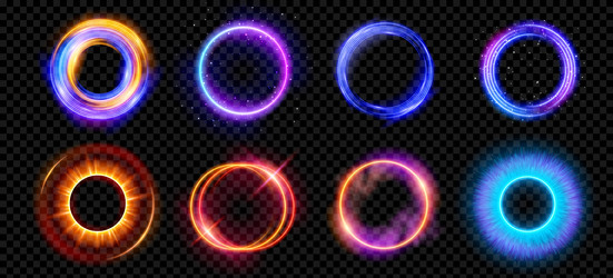 Optical halo light effect with flares realistic Vector Image